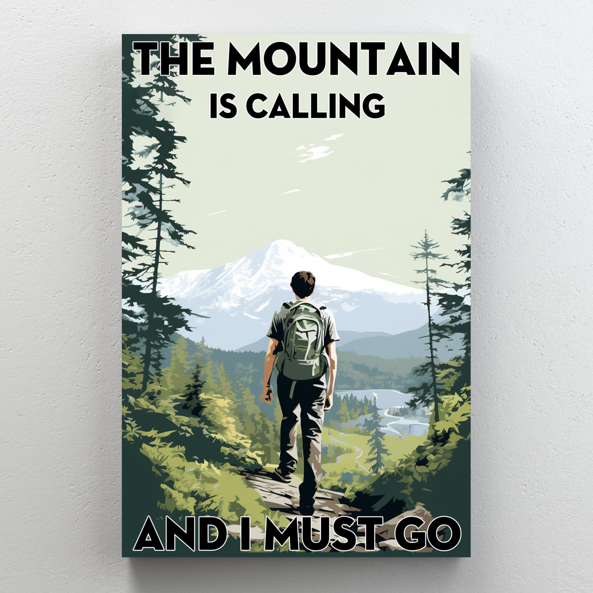 Trinx Jaquesha Hiking The Mountain Is Calling - 1 Piece Rectangle Graphic Art Print On Wrapped ...